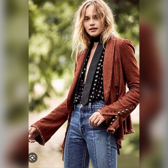Free People | Jackets & Coats | Free People Victorian Military Ruffles ...